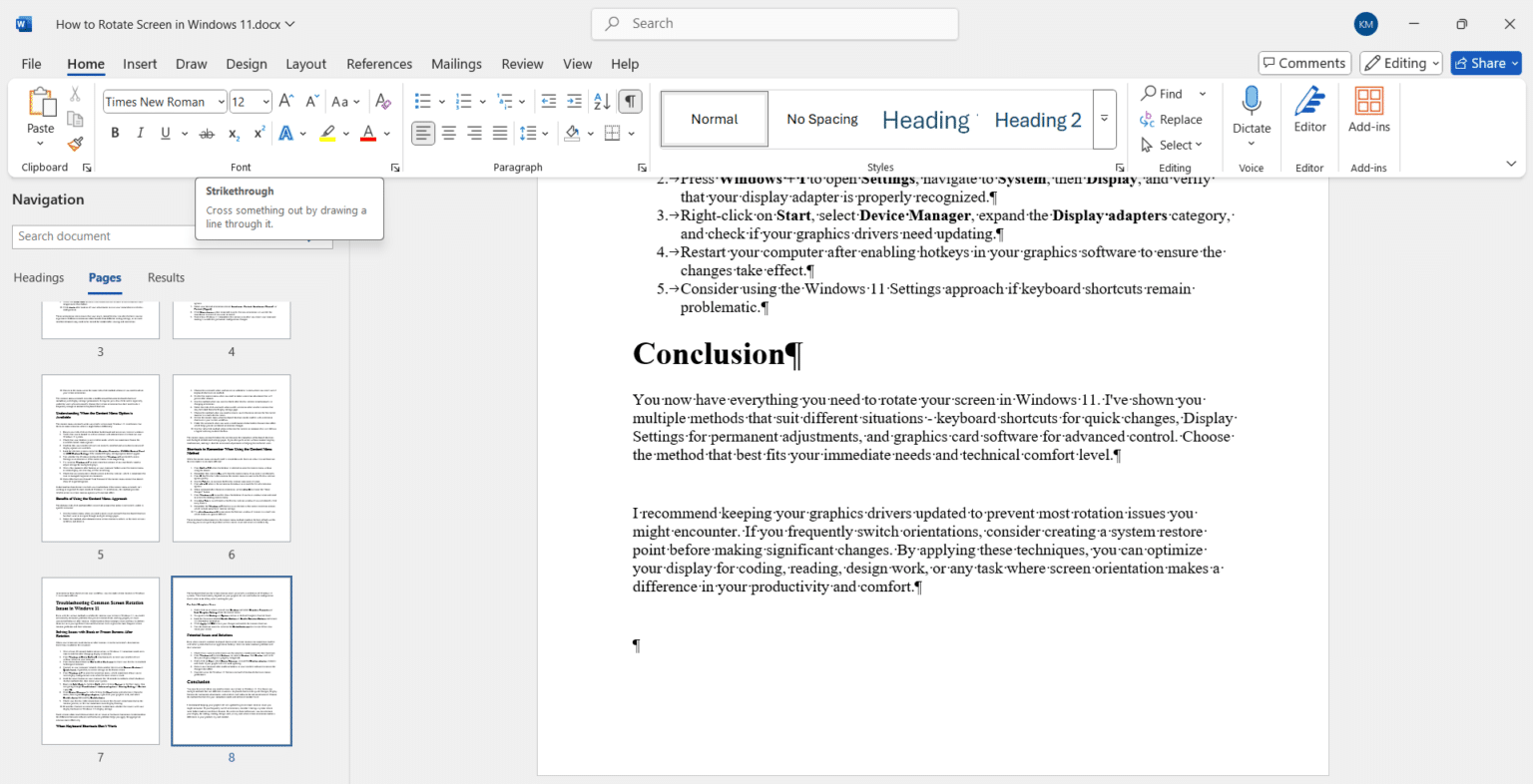 How to Delete a Page in Microsoft Word: Step-by-Step Guide - Kartik ...